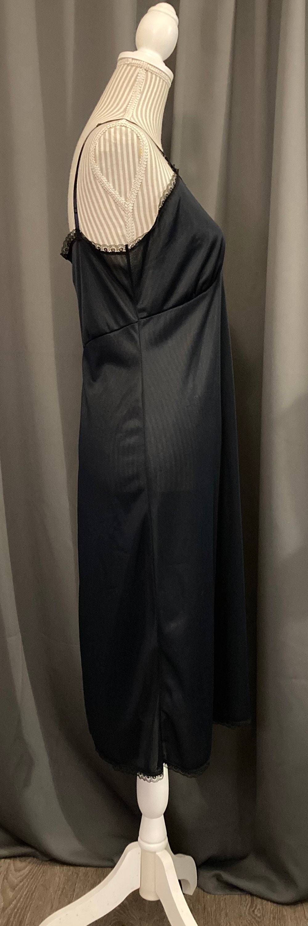 Vintage 1980s Pink Lady Black Slip/lingerie/negligee/teddy - Etsy