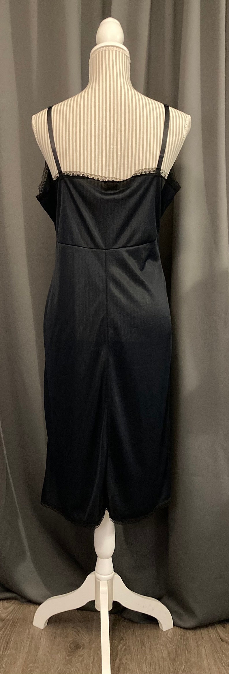 Vintage 1980s Pink Lady Black Slip/lingerie/negligee/teddy - Etsy