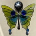 Large Butterfly Flying Spoon Suncatcher - Stained Glass Butterfly Wings ...