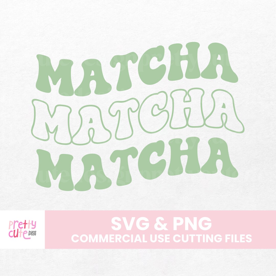 MATCHA WAVE SVG | Retro Coffee Svg | Latte Coffee Svg | Wavy Coffee Svg ...