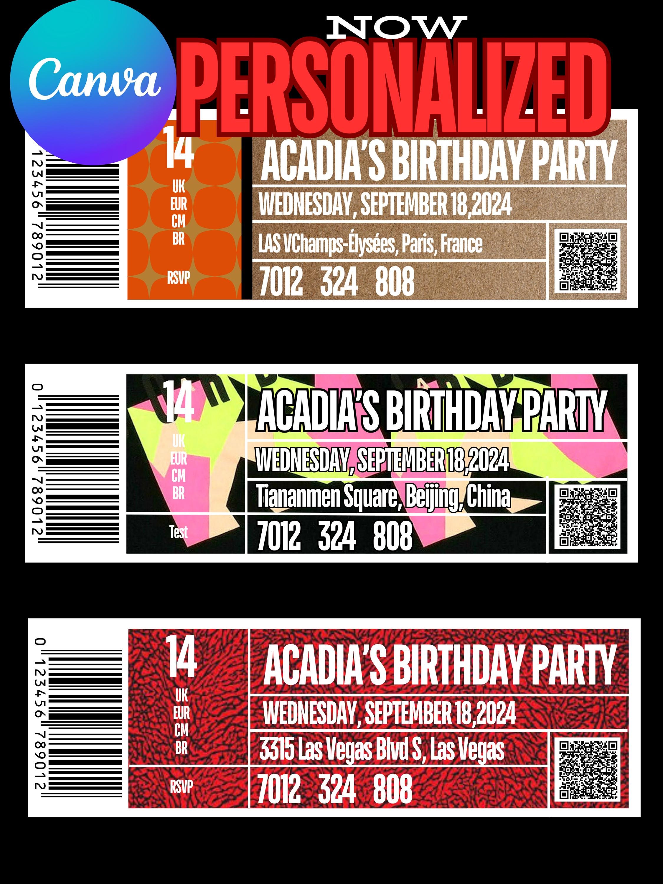 Sneaker Box Tag Invitation | Printable Digital Sneaker Party Favor ...