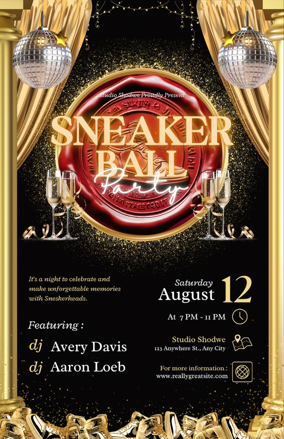 Sneaker Ball Invitations | Sneaker Ball Invitations Online | Sneaker ...
