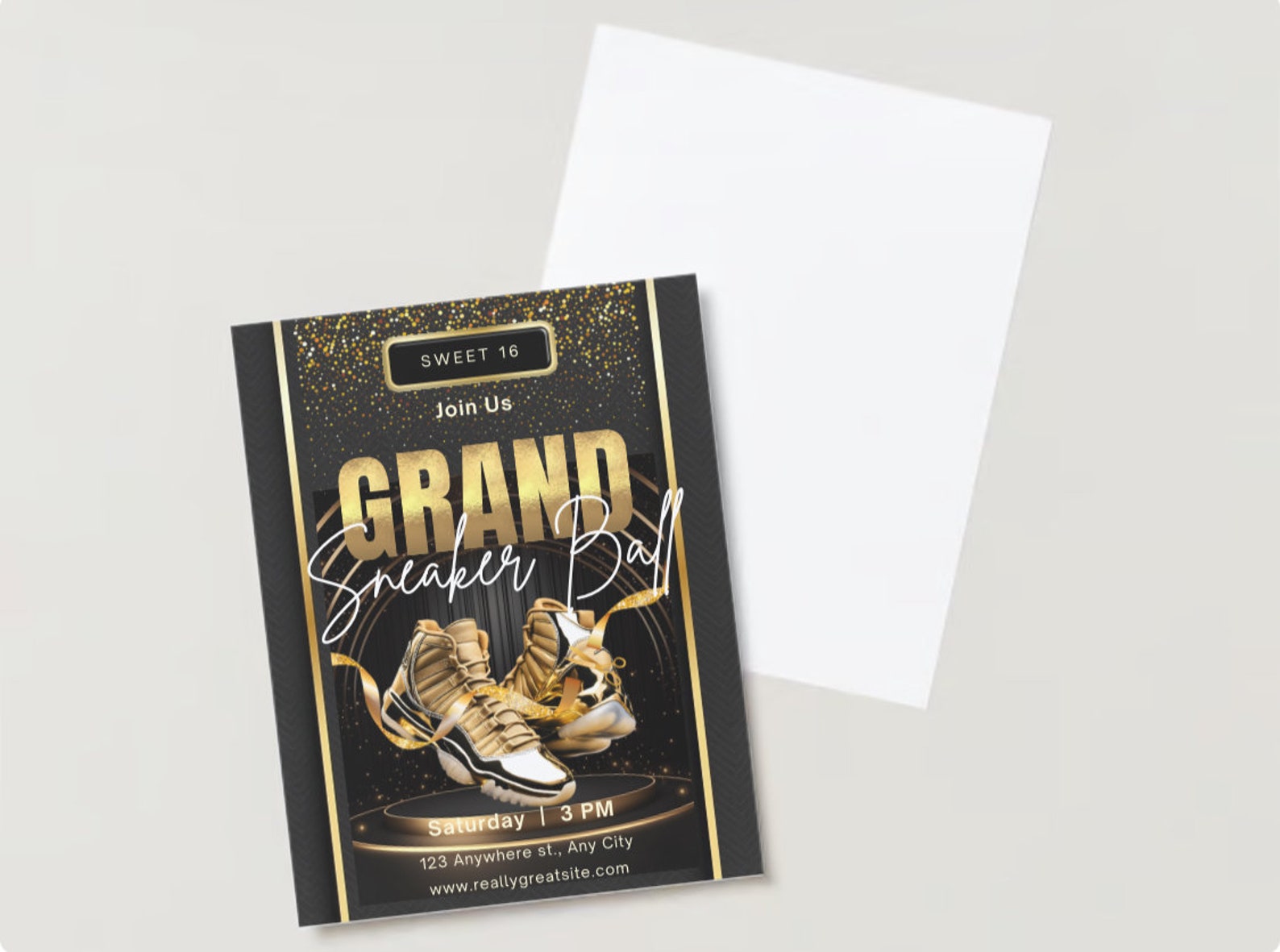 Sneaker Ball Invitations Sneakerhead Happy Birthday Card Sneakers ...
