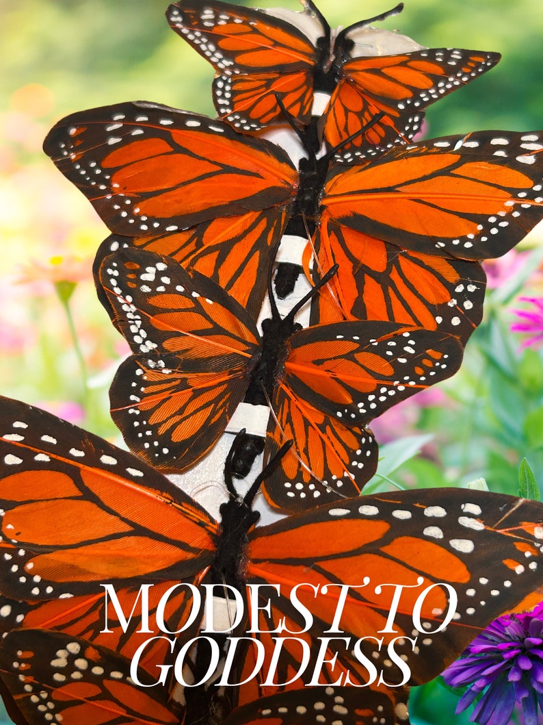 Assort Feather Monarch Butterflies for Flower Arrangements Wedding ...