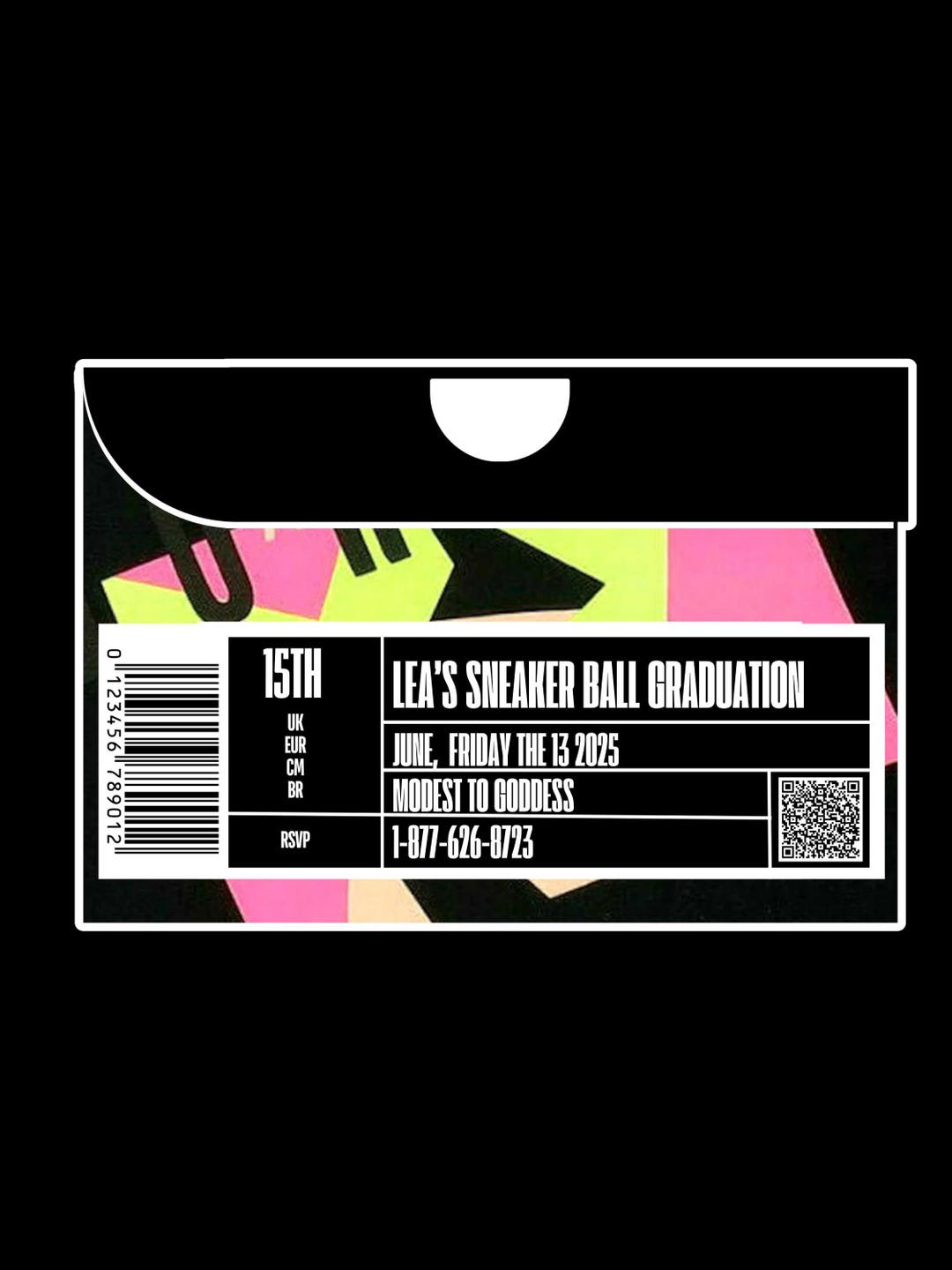 Sneaker Graduation | Sneaker Ball Prom Invitations Digital Prom ...