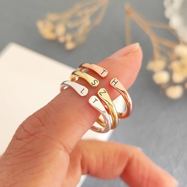Initial Ring - Etsy