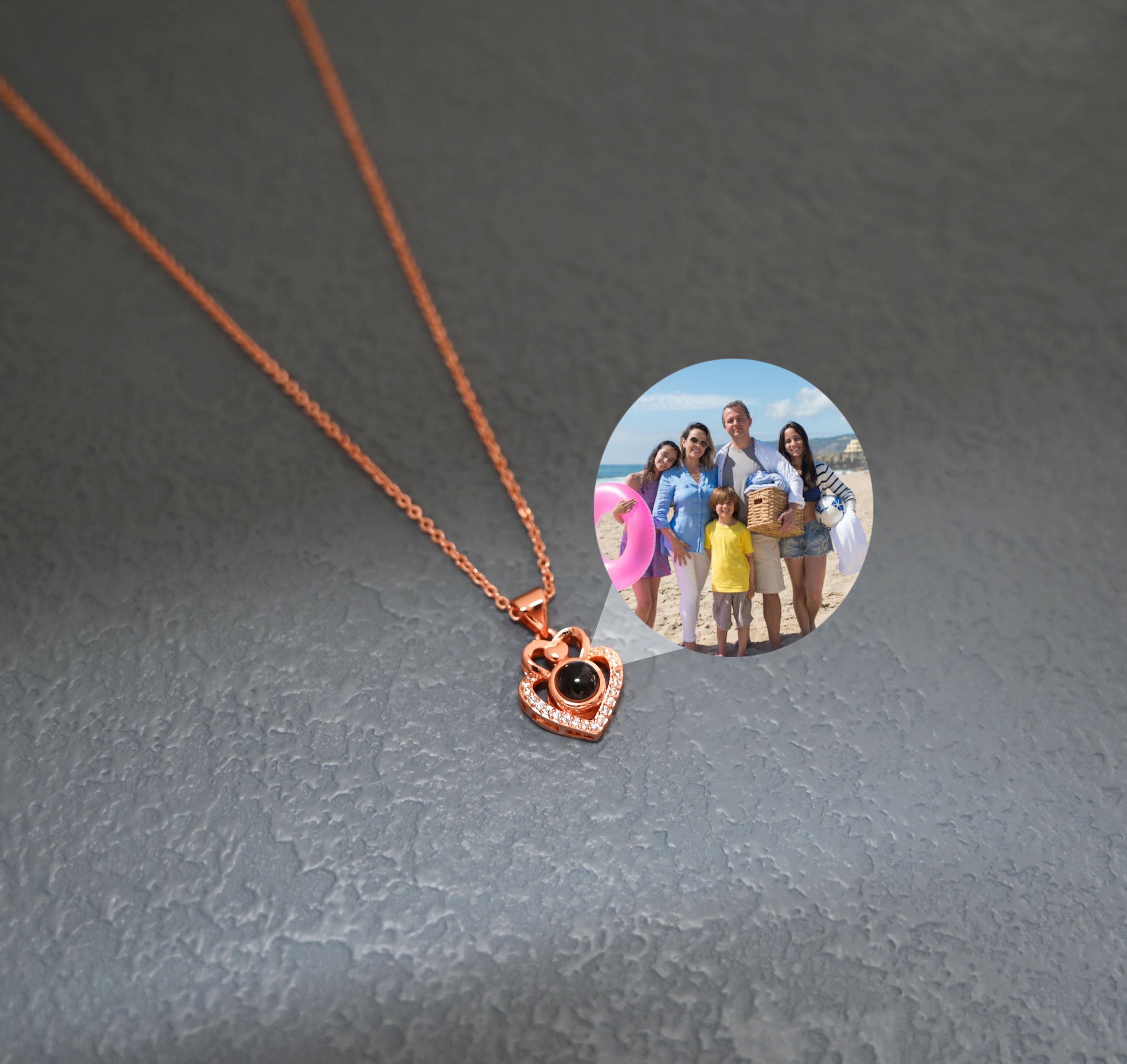 Personalized Heart Projection Photo Necklace,projection Jewellery for ...