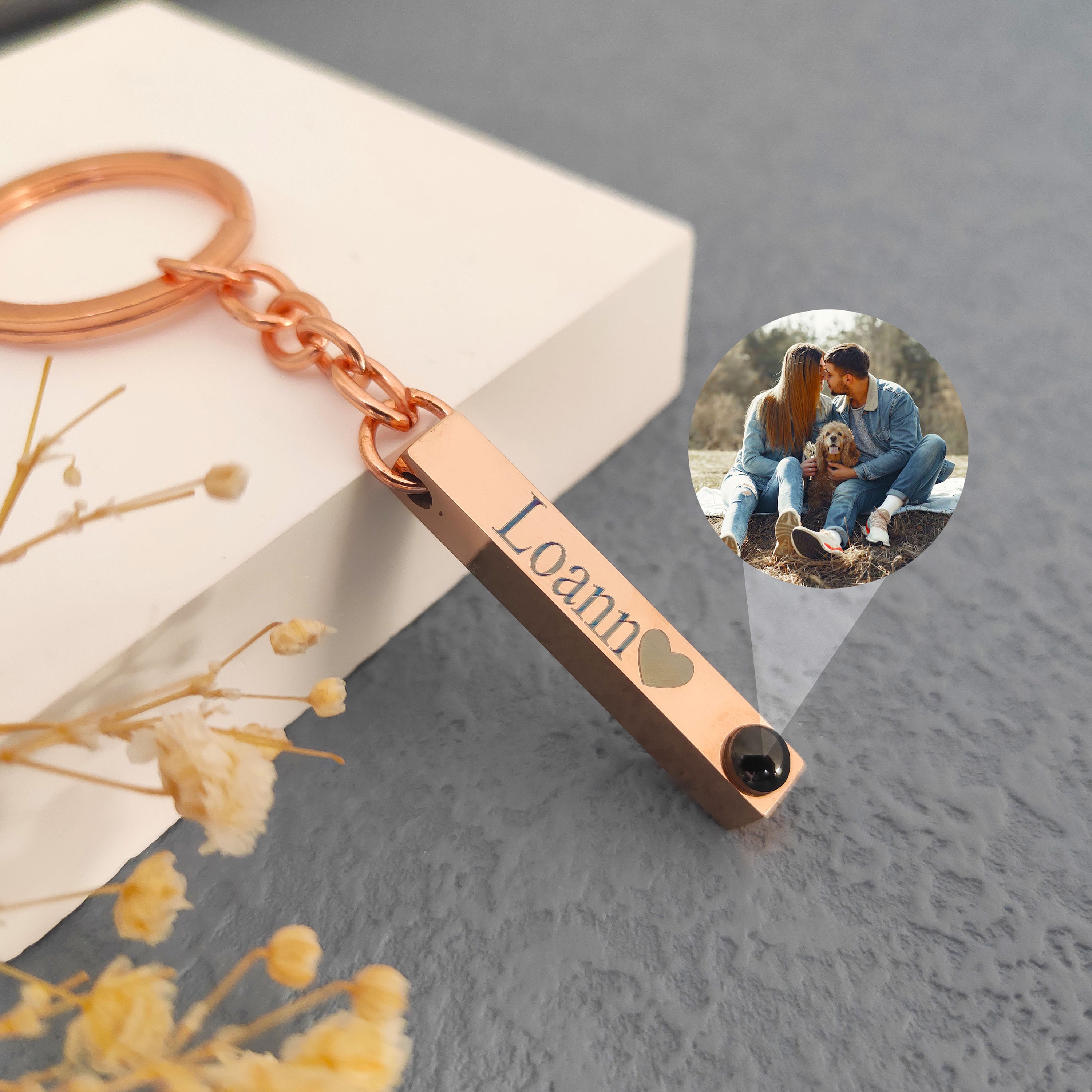 Personalized Photo Projection Keychain,photo Keychain Gift for Him ...