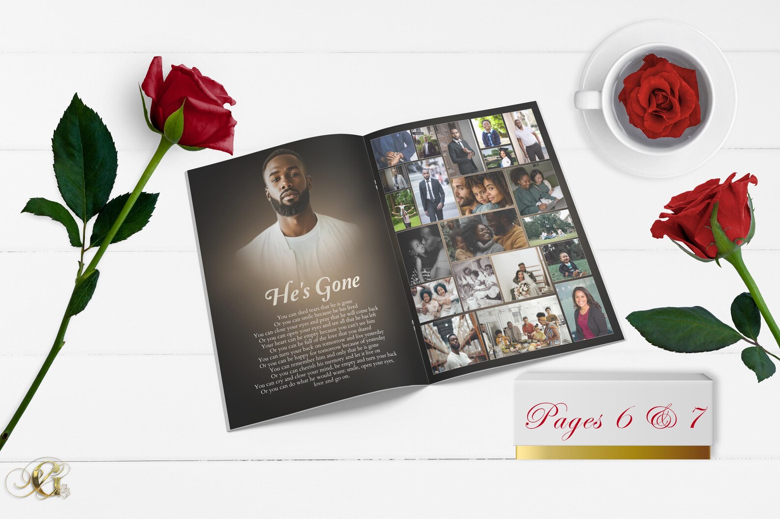 Professional Funeral Program Template | 8 Page, Editable, 11x17 - Etsy