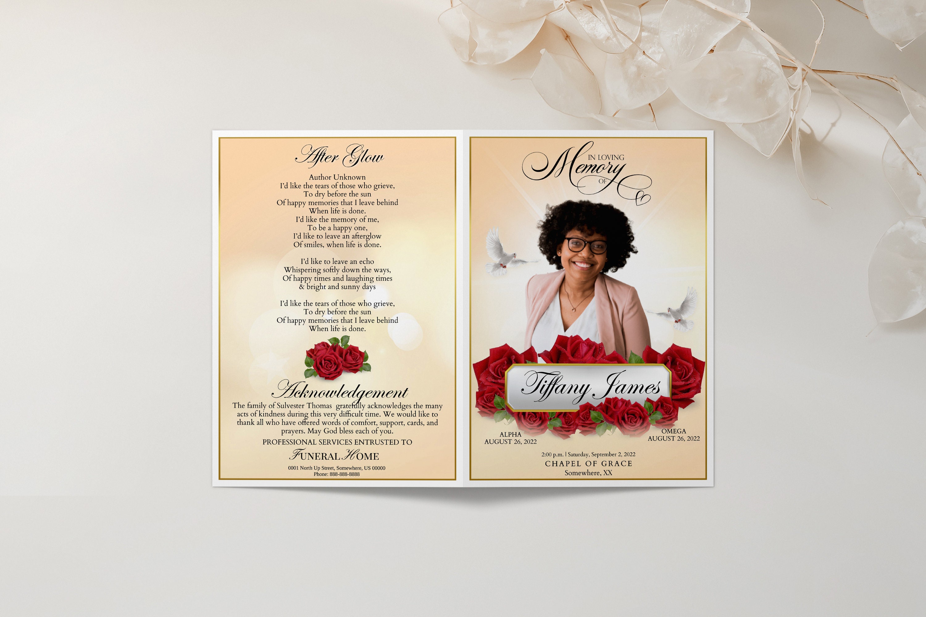 Funeral Program Background Free