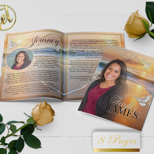 Funeral Programs Beach - Etsy
