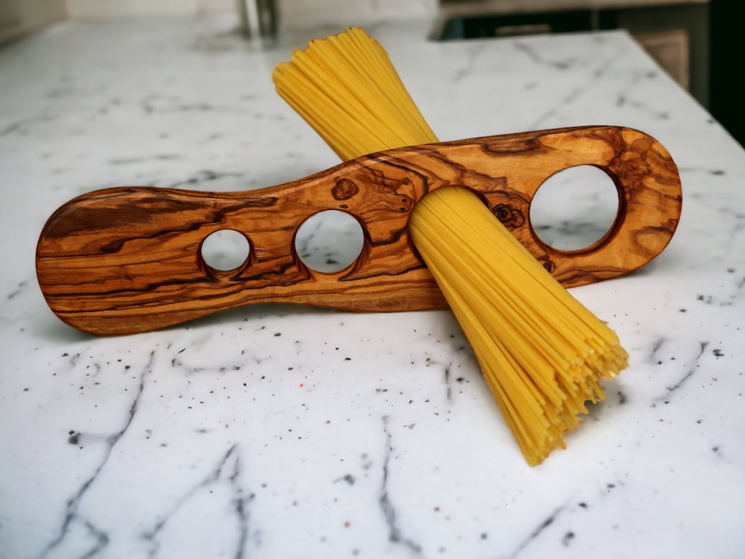 Olive Wood Handcrafted Wooden Spaghetti Measure Portion Sizer Kitchen ...