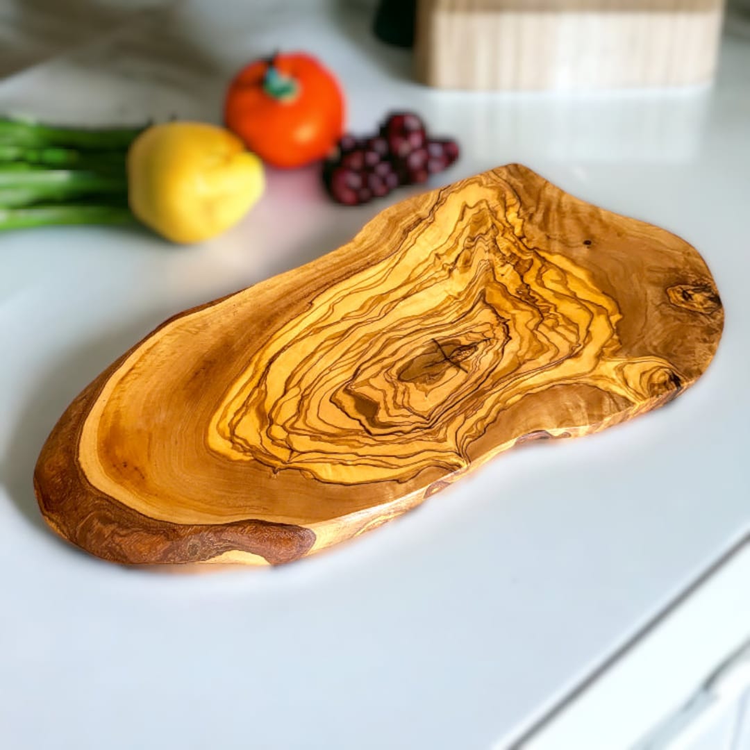 Olive Wood Rustic Cutting Board - Etsy