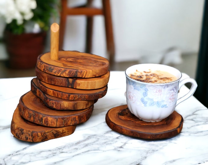 Olive Wood Coasters - Etsy
