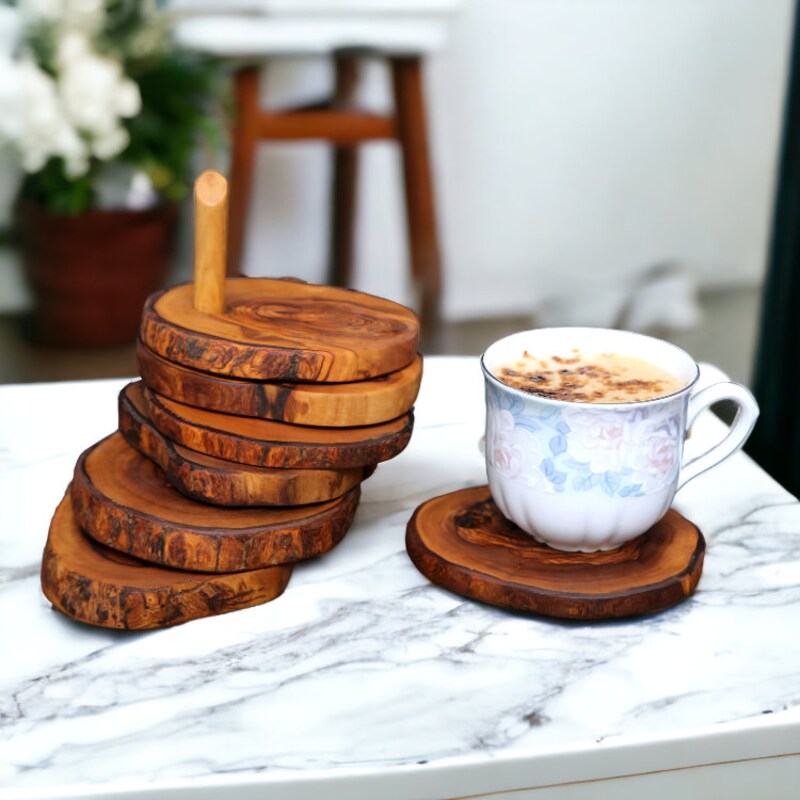 Wood Coaster Holder - Etsy