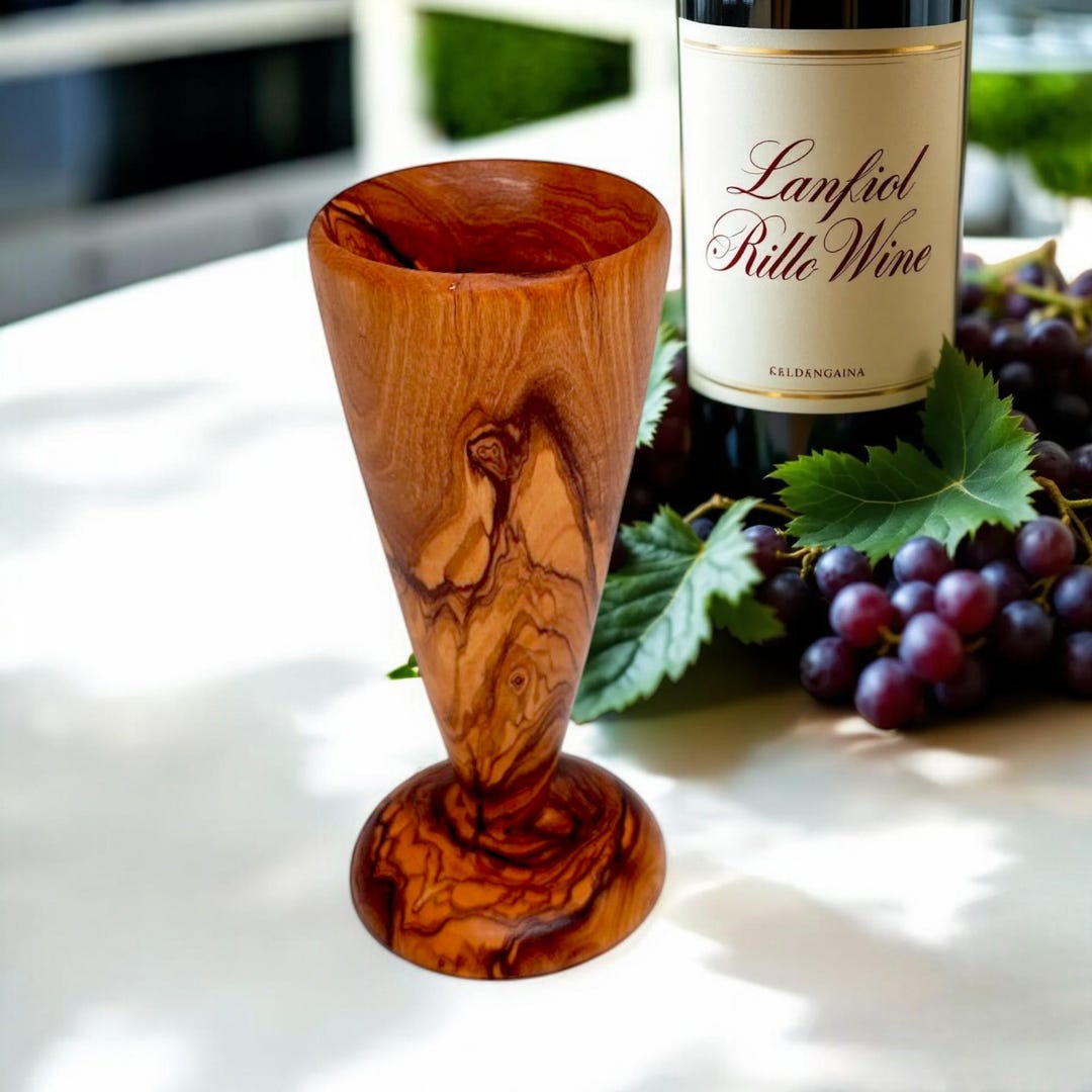 Olive Wood Wooden Cone Shaped Cup - Etsy