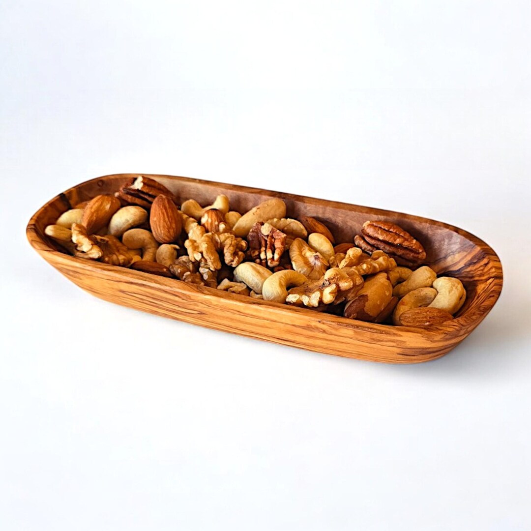 Olive Wood Handcrafted Wooden Bread / Multipurpose Food Display Tray - Etsy