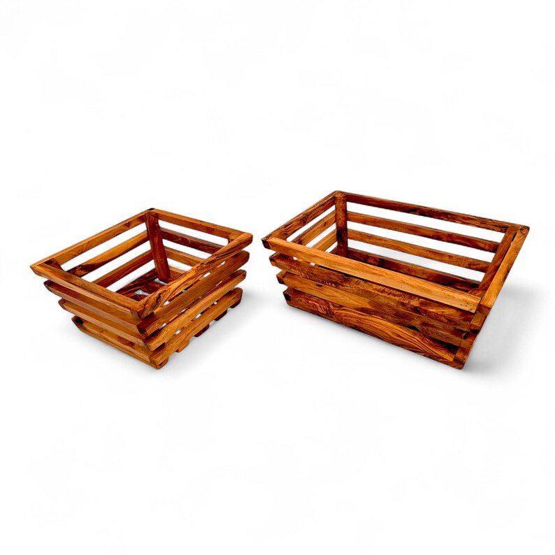 Olive Wood Square Shaped Bread Basket 18 Cm - Etsy UK