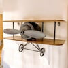 Vintage Look Aeroplane Shelfs With Hooks - Aviation-inspired Wall Decor ...