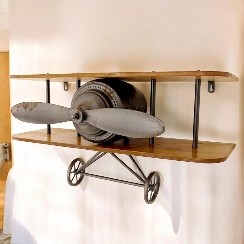 Vintage Look Aeroplane Shelfs - Aviation-inspired Wall Decor - Etsy