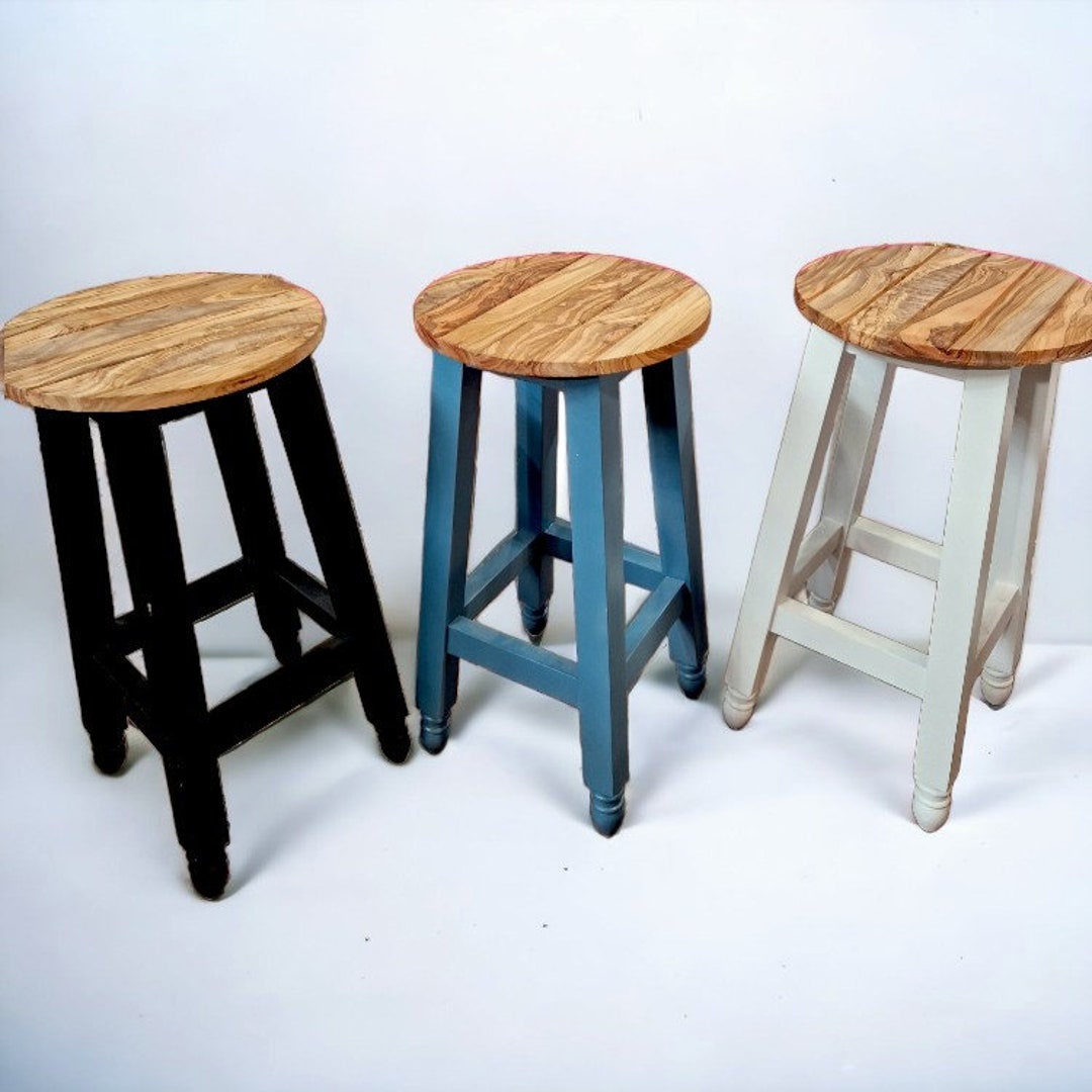 Olive Wood Round Chair - Etsy