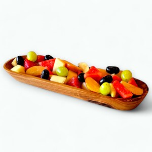 Olive Wood Handcrafted Wooden Bread / Multipurpose Food Display Tray - Etsy
