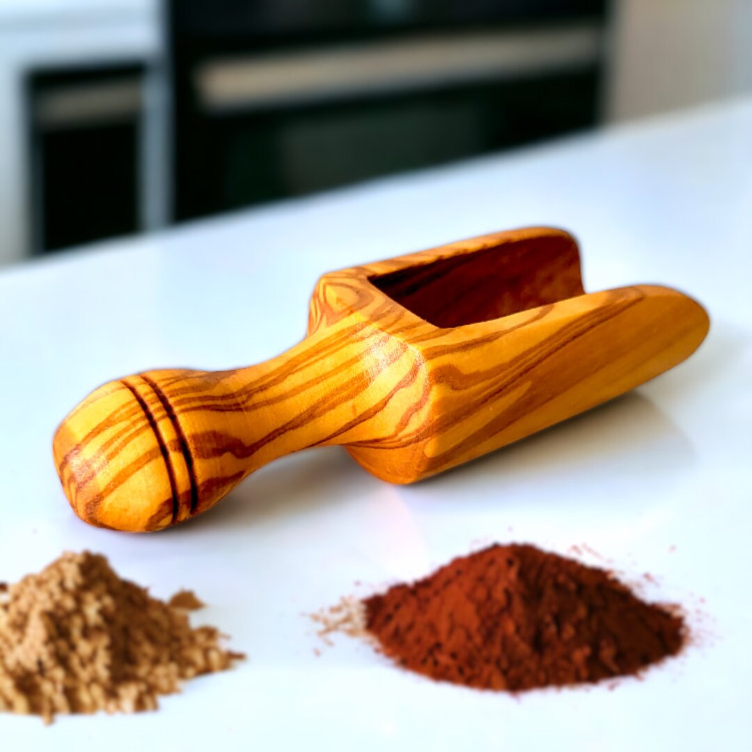 Olive Wood Wooden Handcrafted Spice Scoop | Various Sizes - Etsy