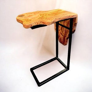 C Shaped Corner Table With Metal Frame - Etsy