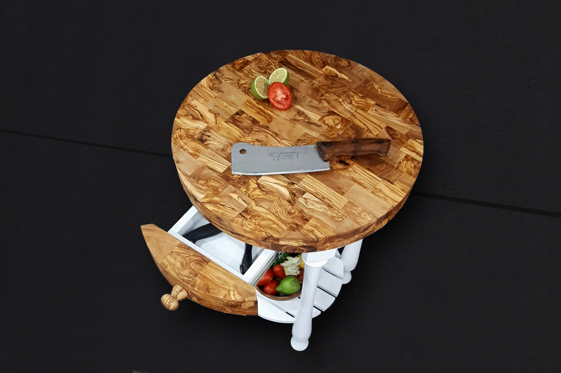 Olive Wood Butcher Block Island Table Butcher Block Kitchen - Etsy UK