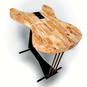 Guitar Shaped Olive Wood End Grain Side Table - Etsy