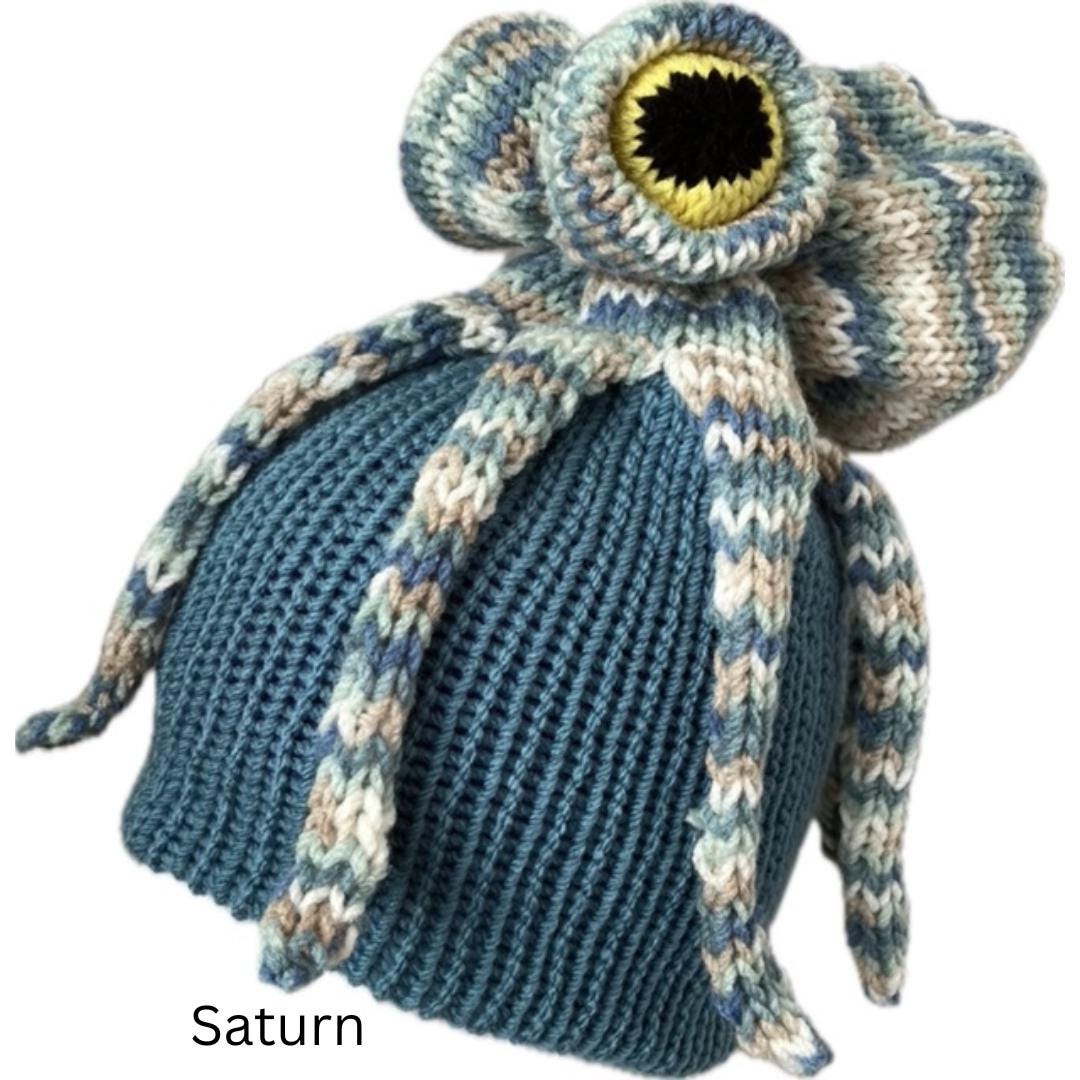 CARIBBEAN Range Octopus Hats: Artnus, Jupiter and Saturn. - Etsy