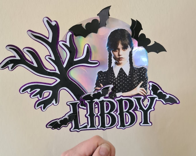 Wednesday Addams Cake Topper - Etsy UK