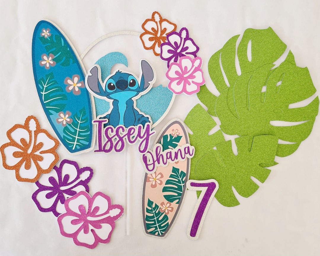 Stitch Cake Topper Set - Surf - Etsy UK