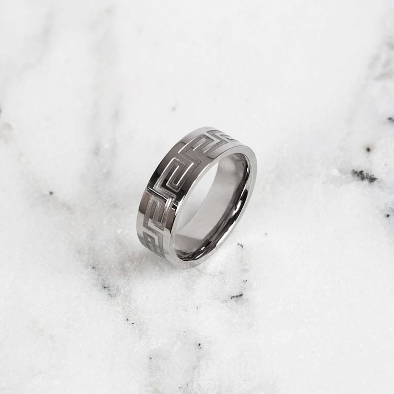 Mens Edgy Gold Ring - Etsy UK