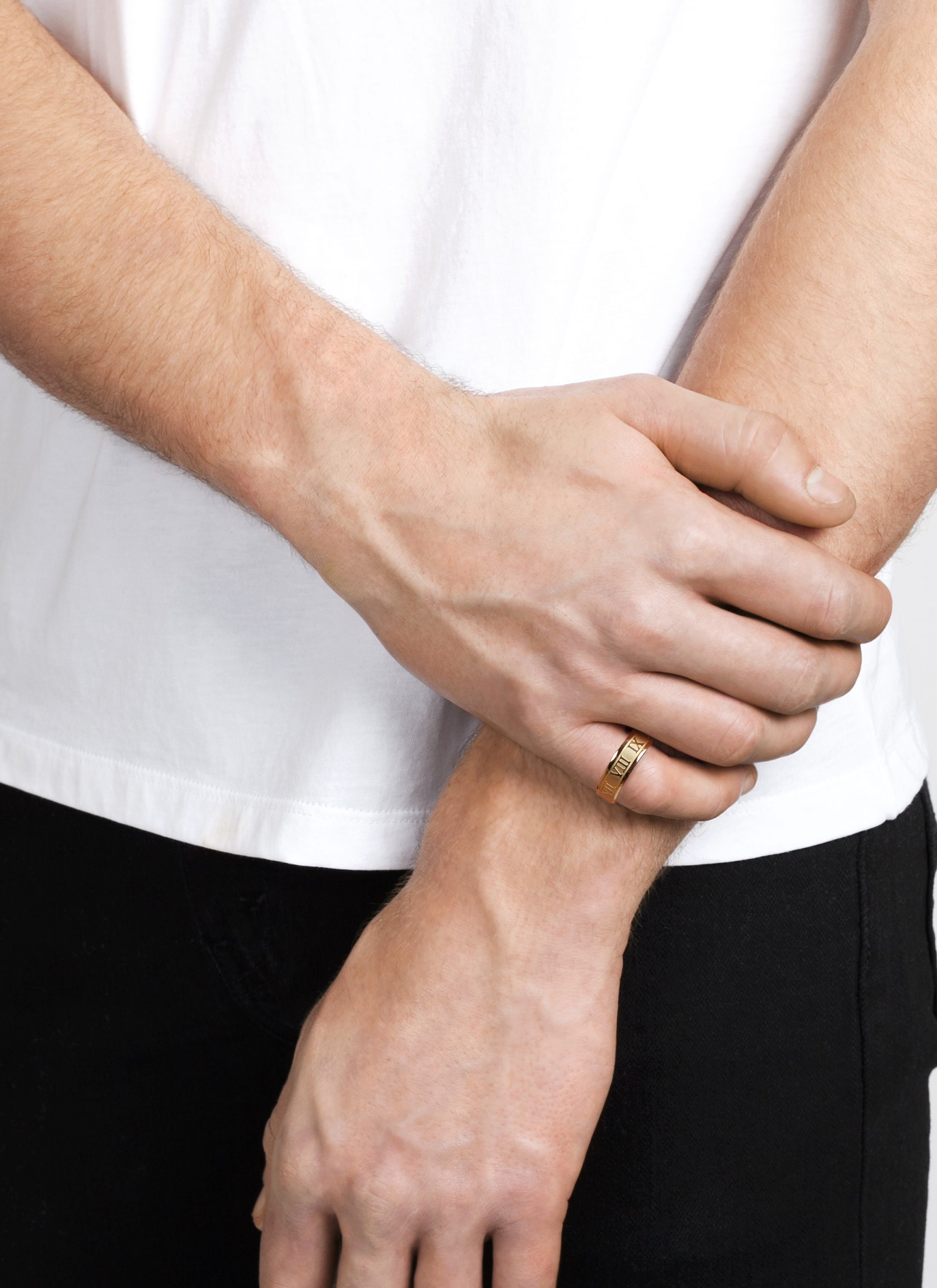 Roman Numerals Stainless Steel Ring Edgy and Unique Men's Jewellery ...