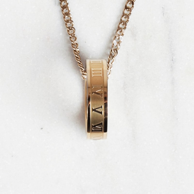 Roman Numeral Pendant - Etsy