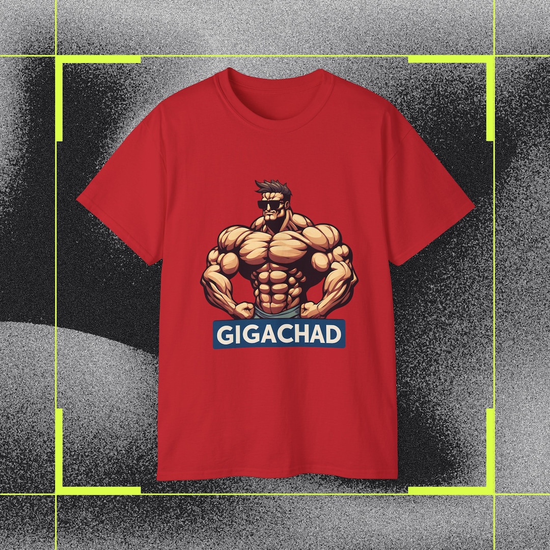 Gigachad T-shirt, Meme, Funny, Giga Chad, Based, Alphamale, Alpha ...