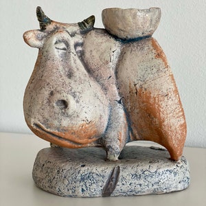 Taurus Handmade Ceramic Sculpture of a Bull - Etsy