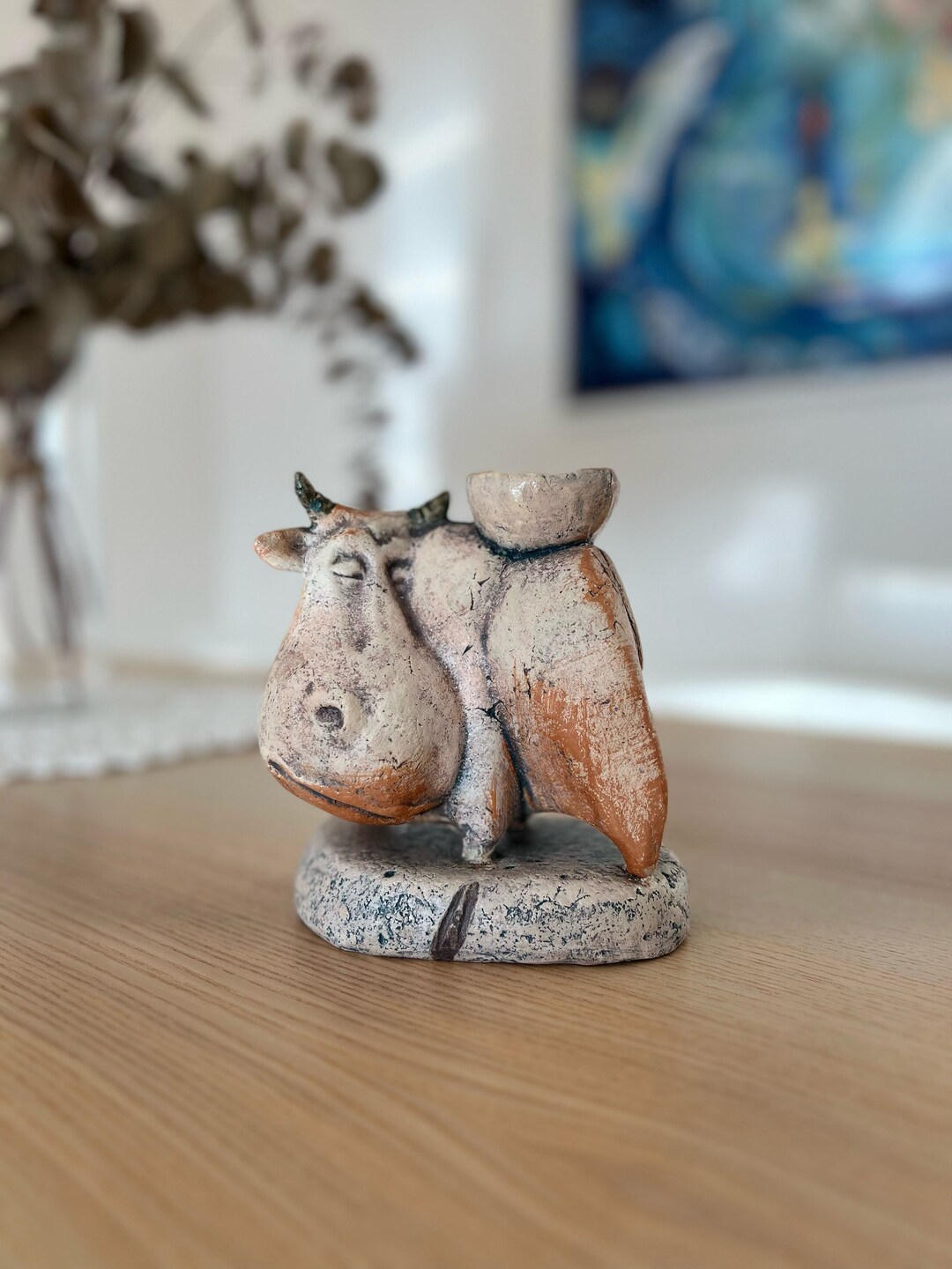 Taurus - Handmade Ceramic Sculpture of a Bull - Etsy