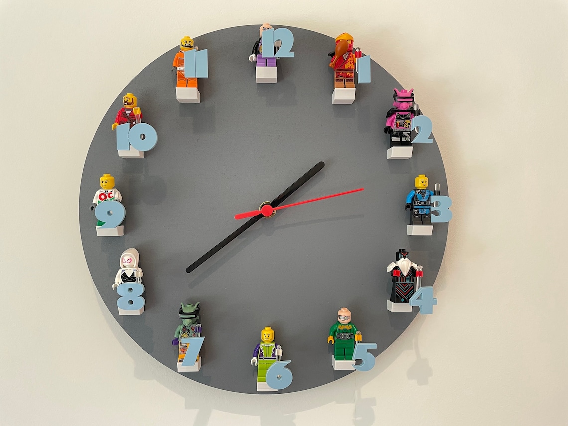 Wanduhr für Minifigur Lego Figuren. Kinder oder Erwachsene - Etsy.de