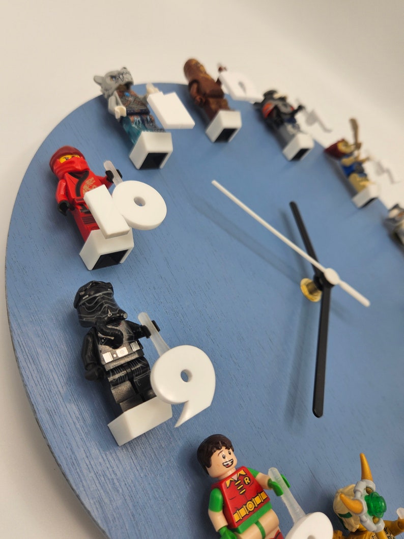 Clock for Mini Figure Characters With Blue Face. - Etsy