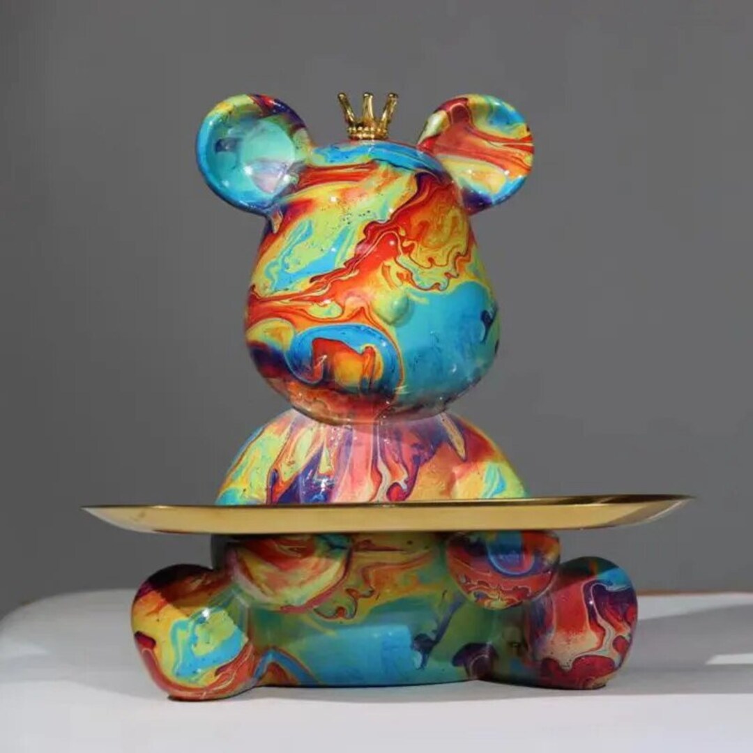 Crown Bear Brick Tray Sculpture bear Brick Storage Sculpturenordic Home ...