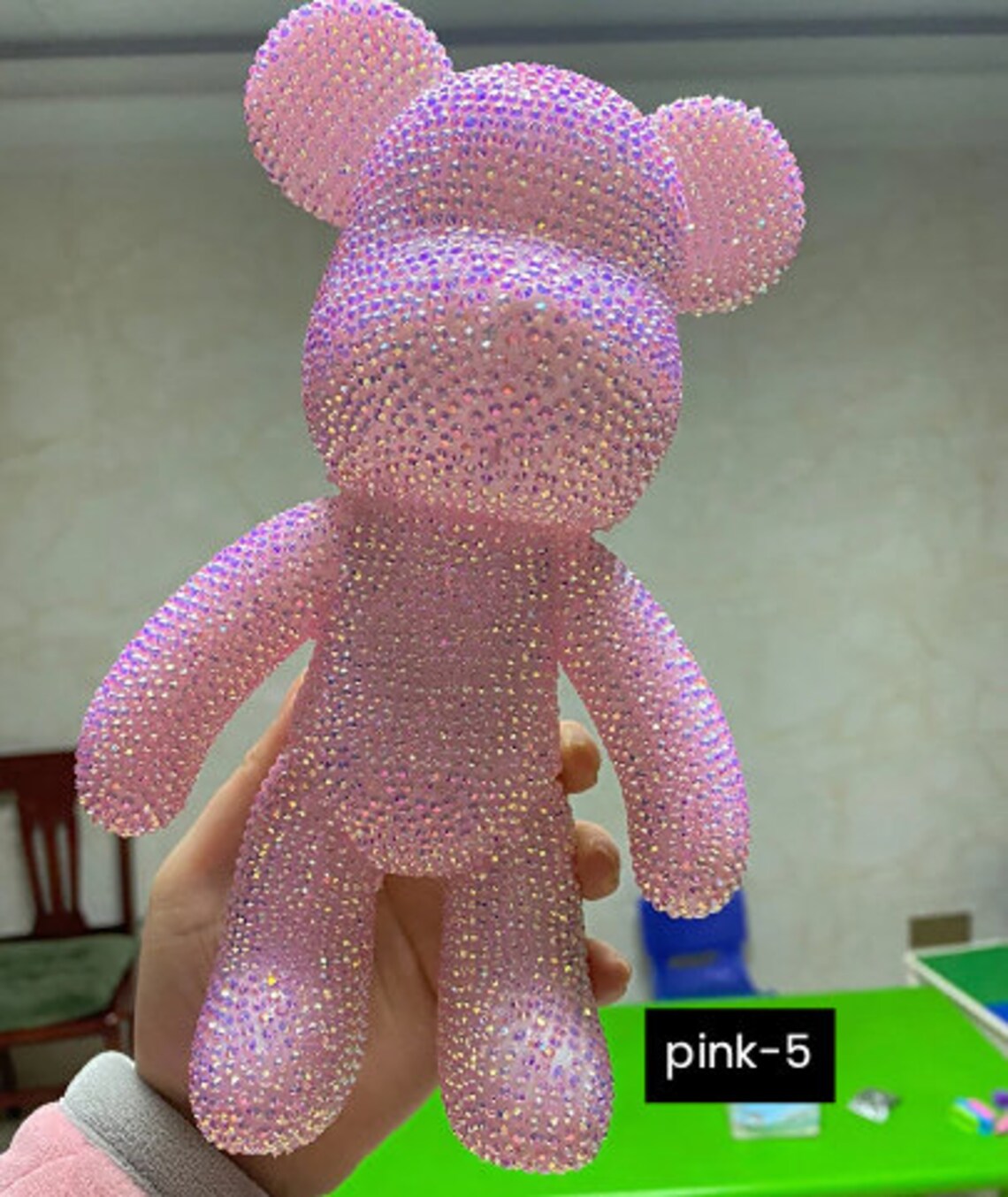 Pink Handmade Rhinestone Bear Brick Figurine Diamond Bear - Etsy