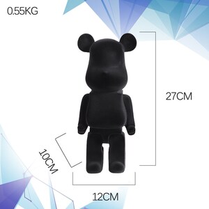 Flocked Bear Brick Replica Bear Brick Statue Home Decoration Art Deco ...