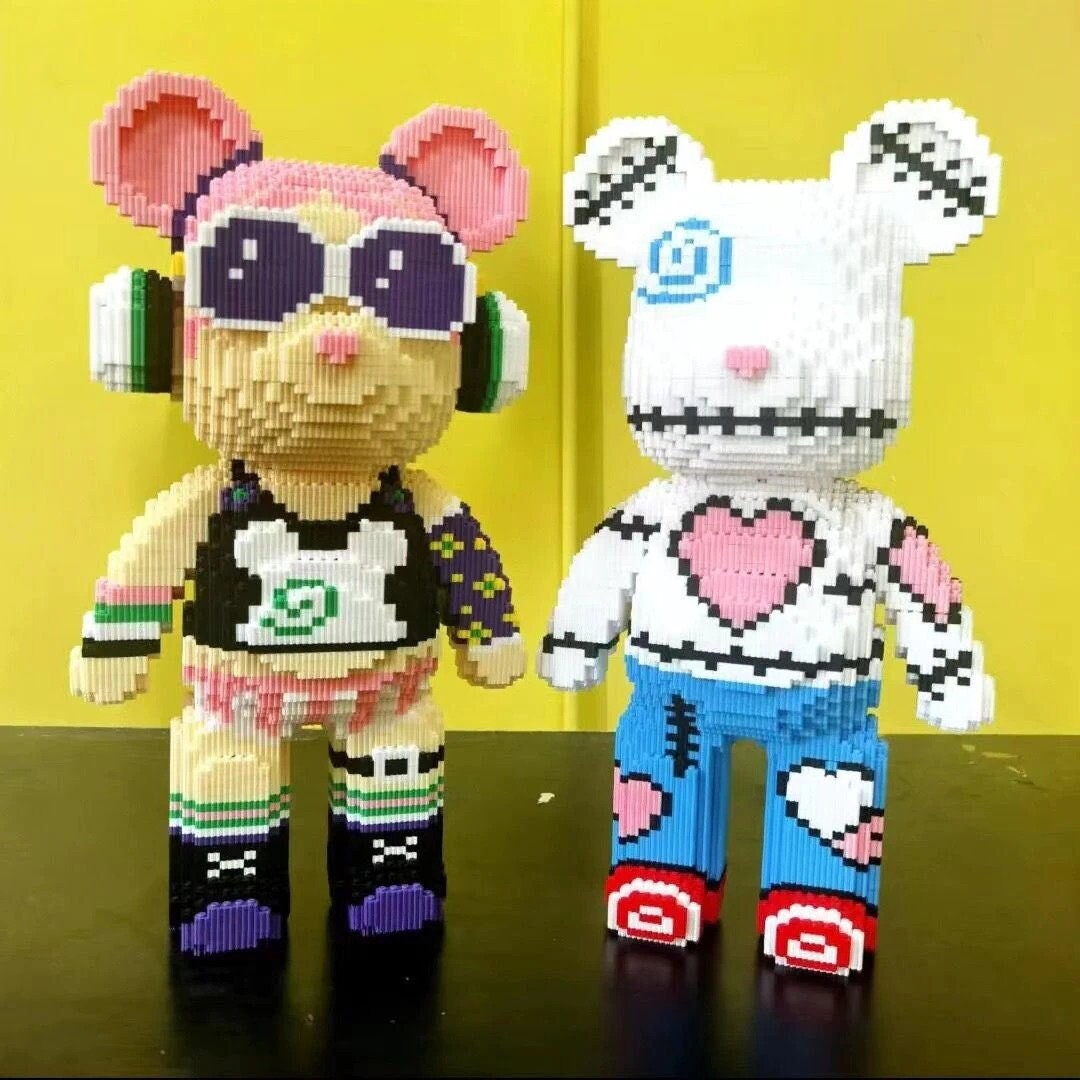 46cm Bear Brick Building Block Teddy Bear DIY Set Love - Etsy