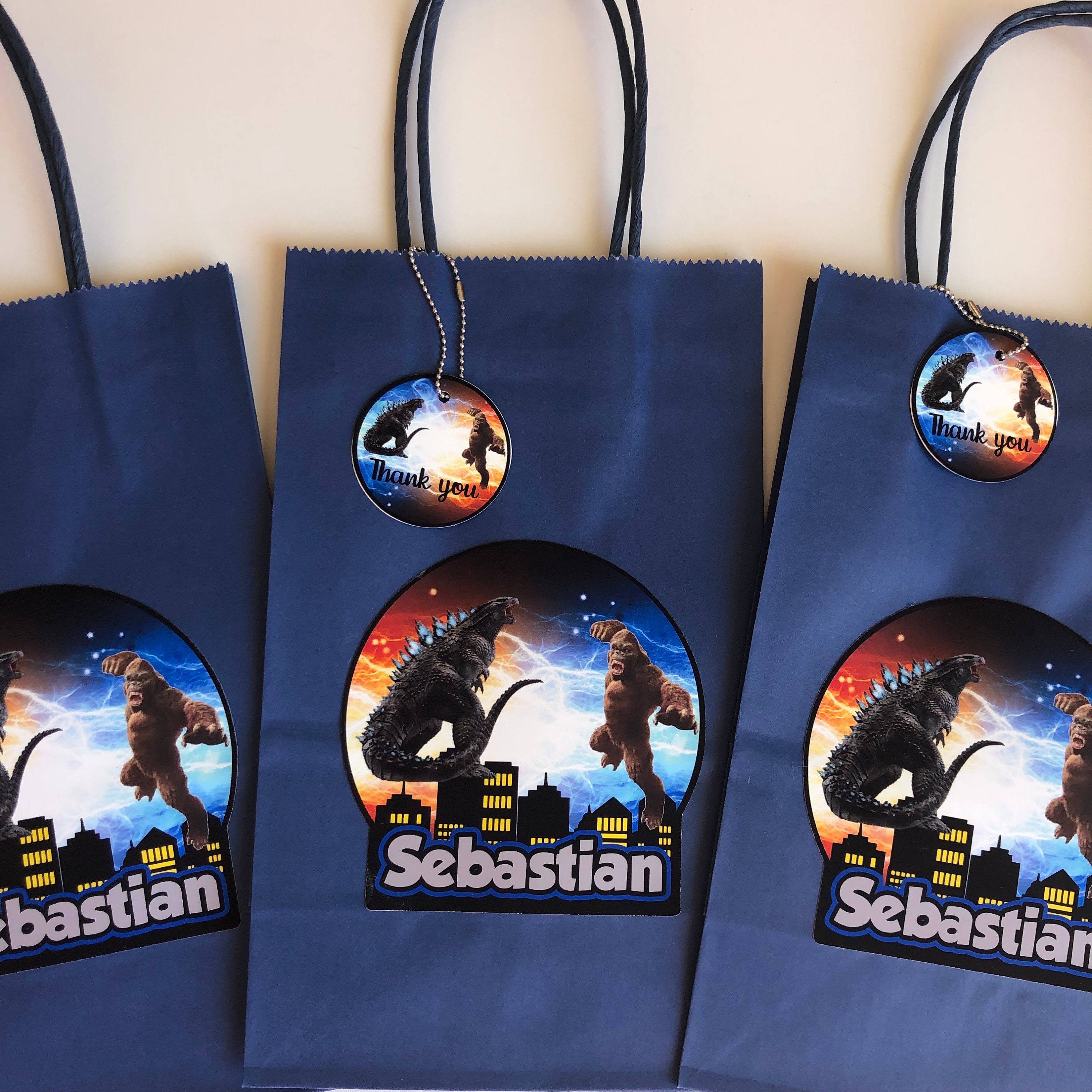 Godzilla Party Favors Bagsgodzilla Party Suppliesbirthday - Etsy