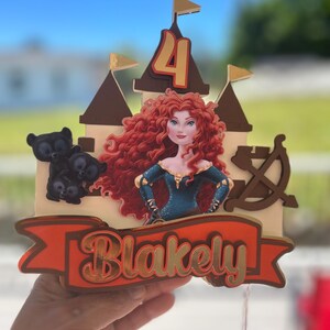 Merinda Cake Topper, Princess Theme Brave Topper Decor, Birthday ...