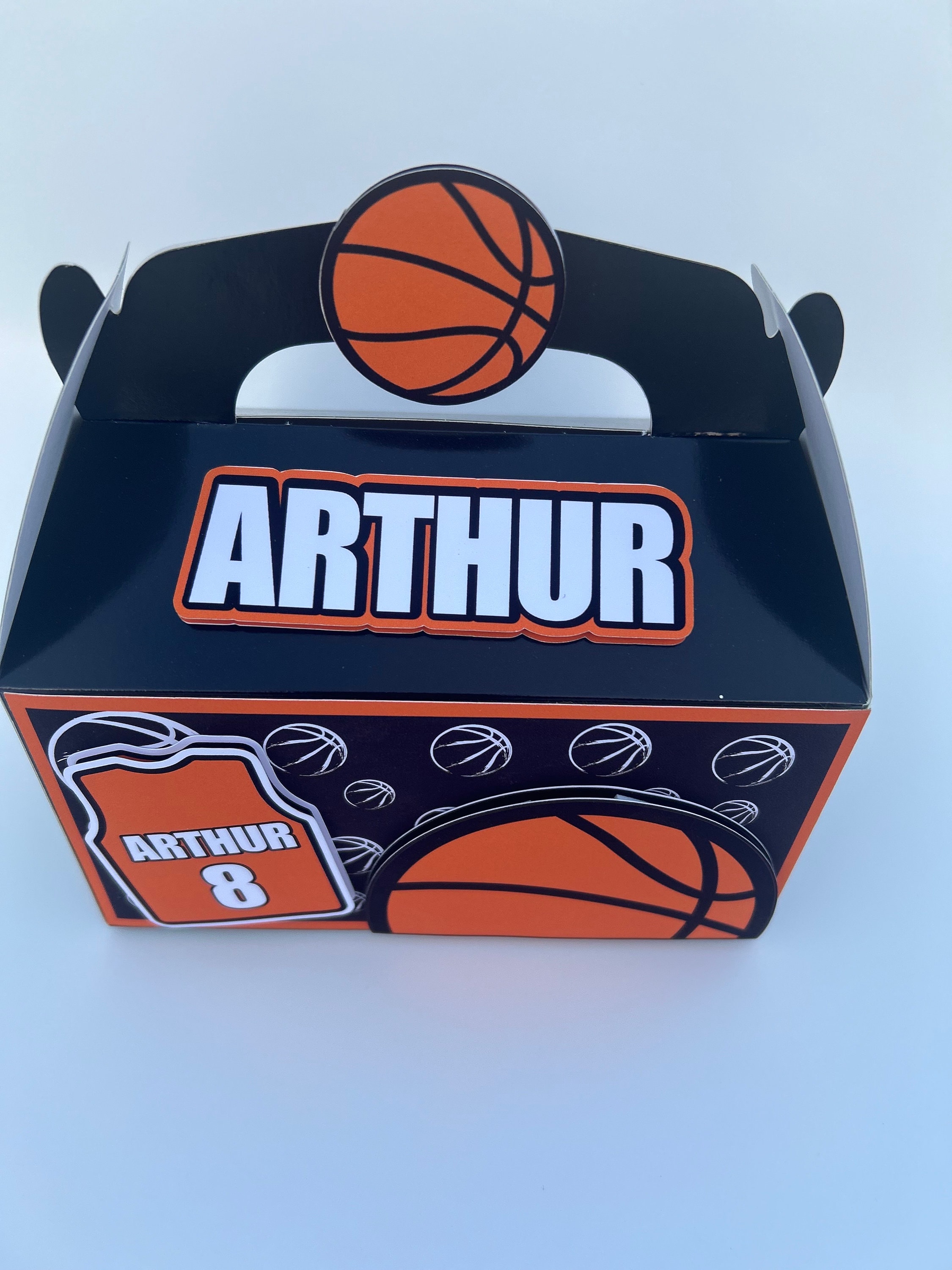 Basketball Party Favor Box: Sports Theme, Personalized Jersey - Etsy