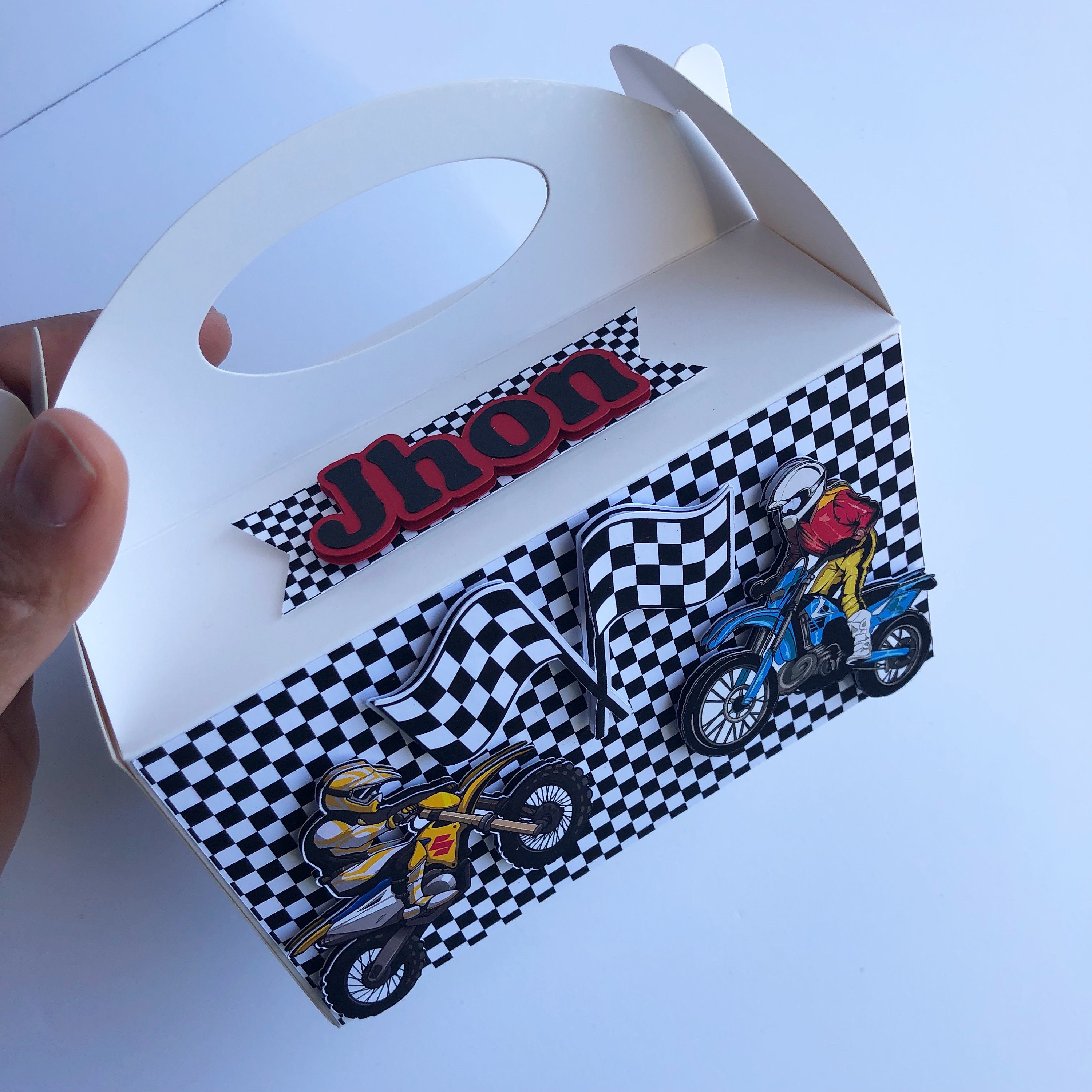 Motocross Party Favor Box Dirty Bike Goodie Bag Motocross - Etsy