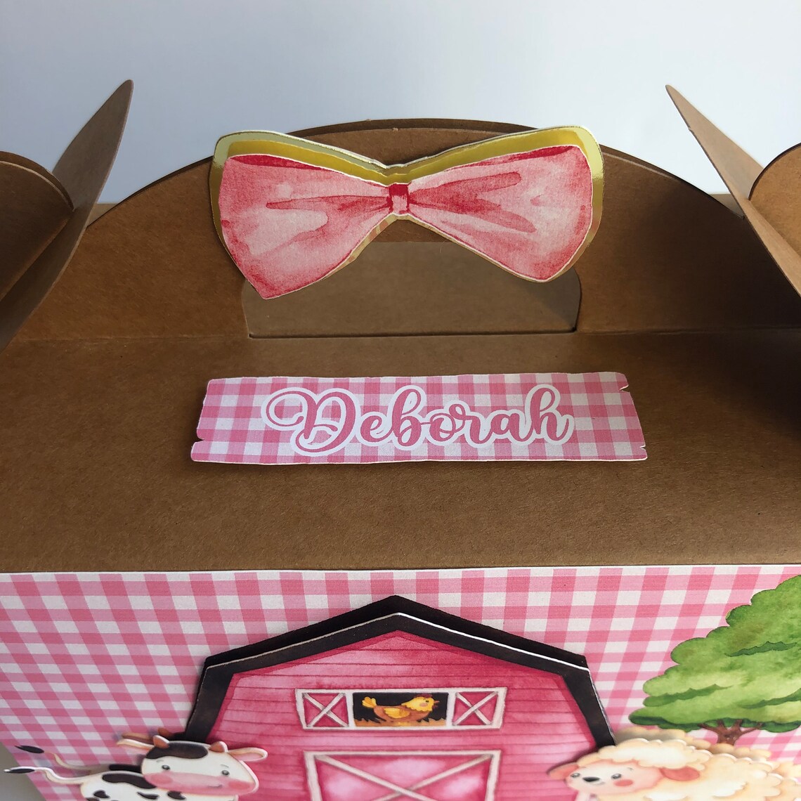 Farm Party Favor Farm Goodie Bag Barn Gable Box Farm Party - Etsy